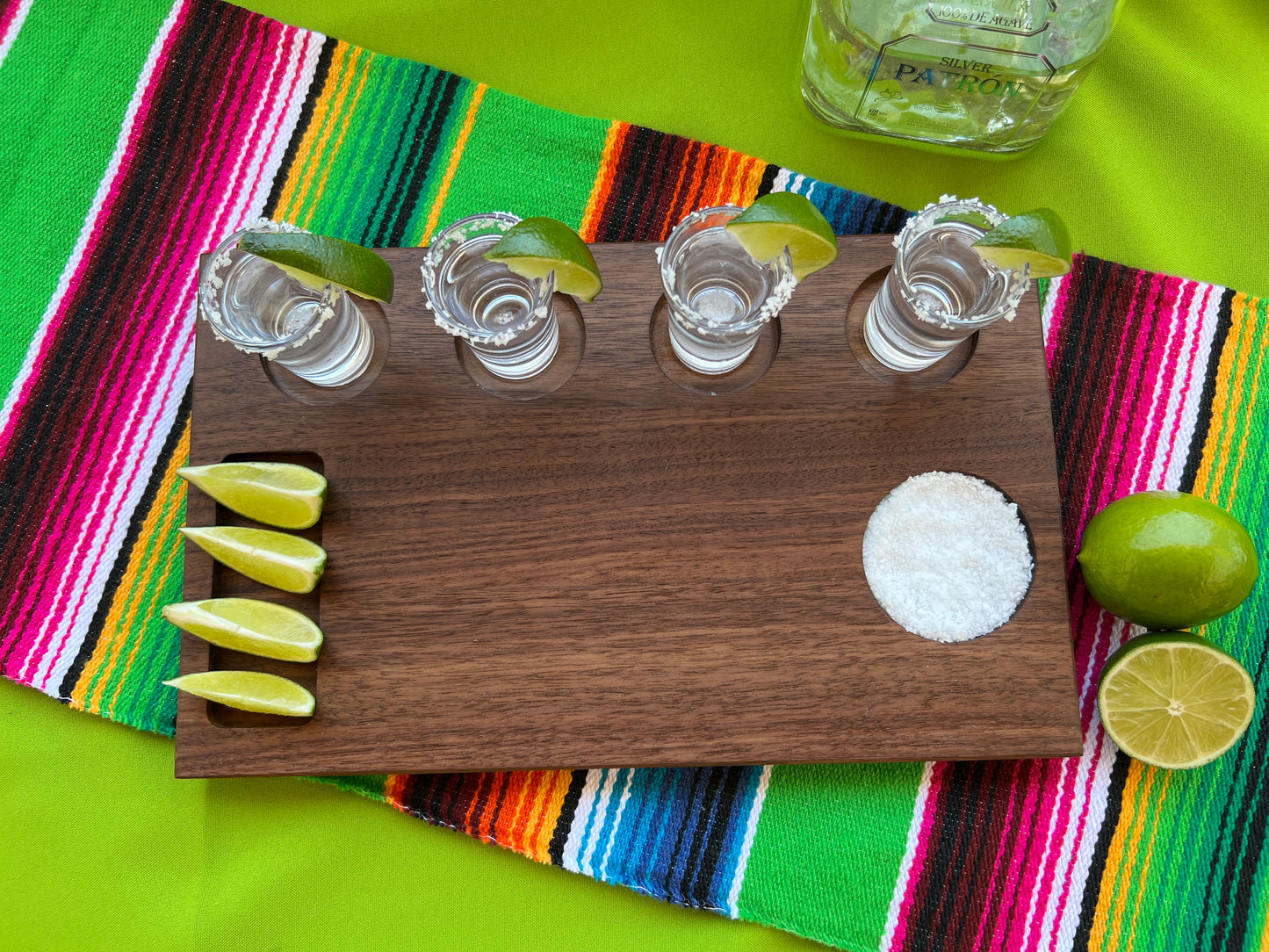 Walnut Tequila Board - Create Your Own – Manzanita Woodworks